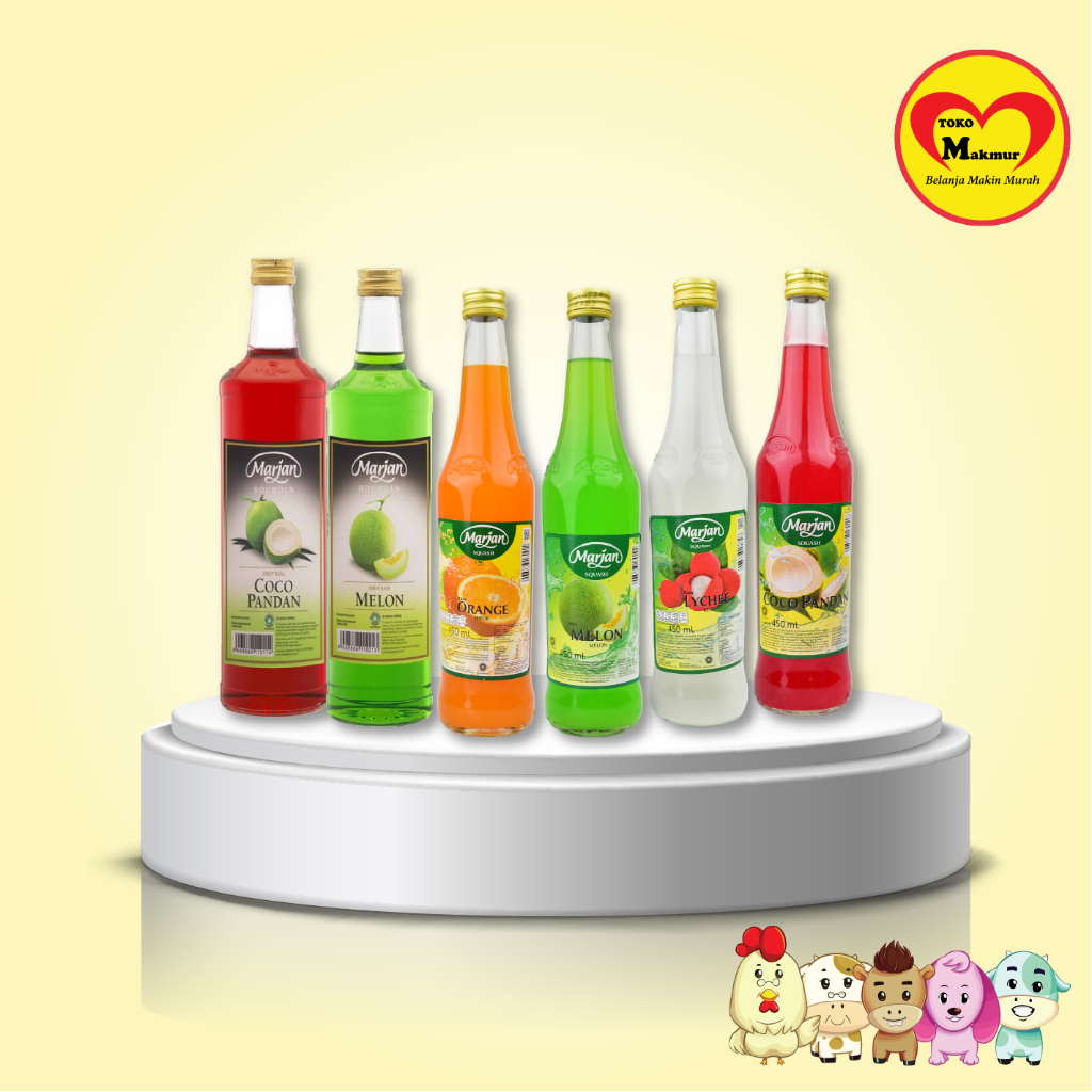 Jual Marjan Squase Cocopandan / Melon / Jeruk / Leci 450ml / Toko ...