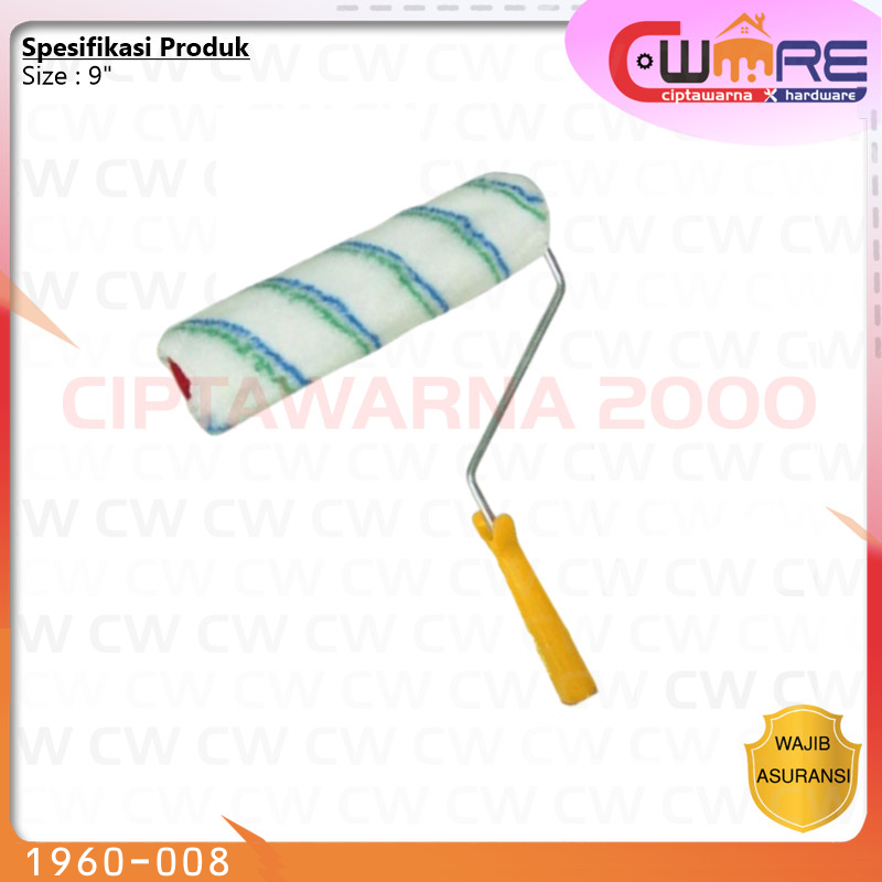 Jual Prohex 1960-008 Roller cat Kuas roll cat strip biru hijau 9 ...