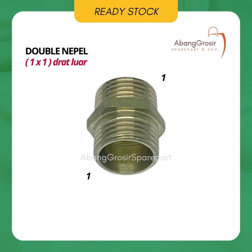 Jual Dobel Nepel 1 x 1 inch DRAT LUAR - Kuningan Double Nepple/Nipple ...
