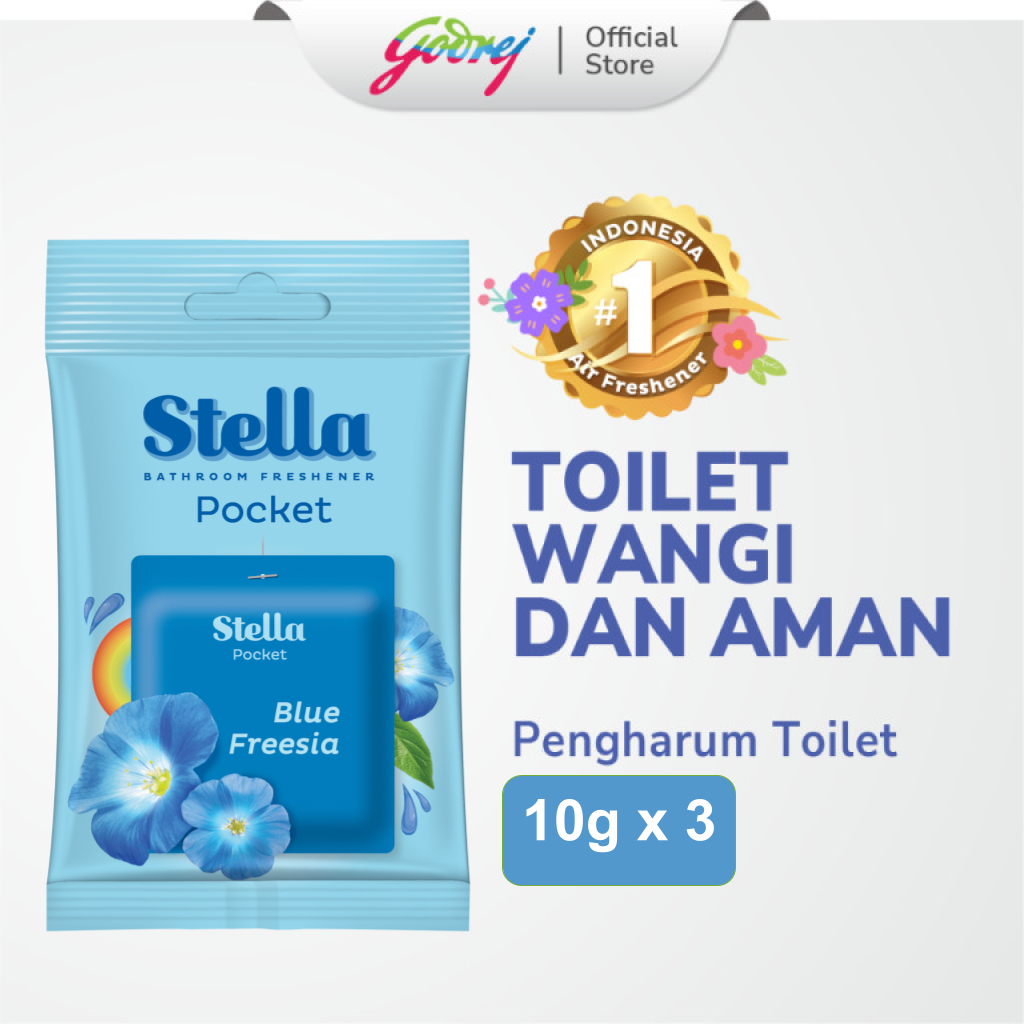 Jual Stella Pocket Bathroom Cool Blue 10 gr x3 - Pengharum Kamar Mandi ...