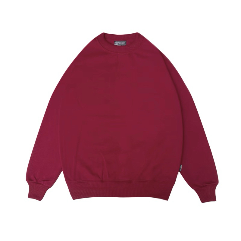 Jual PHOMPPHIESS Crewneck Polos Merah Maroon Sweater Polos Pria Wanita ...