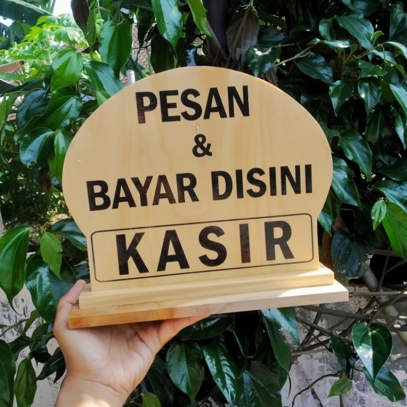 Jual TULISAN KASIR BULAT | Pesan dan bayar disini | Tulisan kasir kayu ...