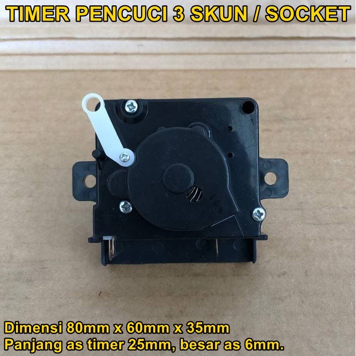 Jual TIMER MESIN CUCI sharp 3 pin / SOKET socket 3PIN TOSHIBA SANYO ...