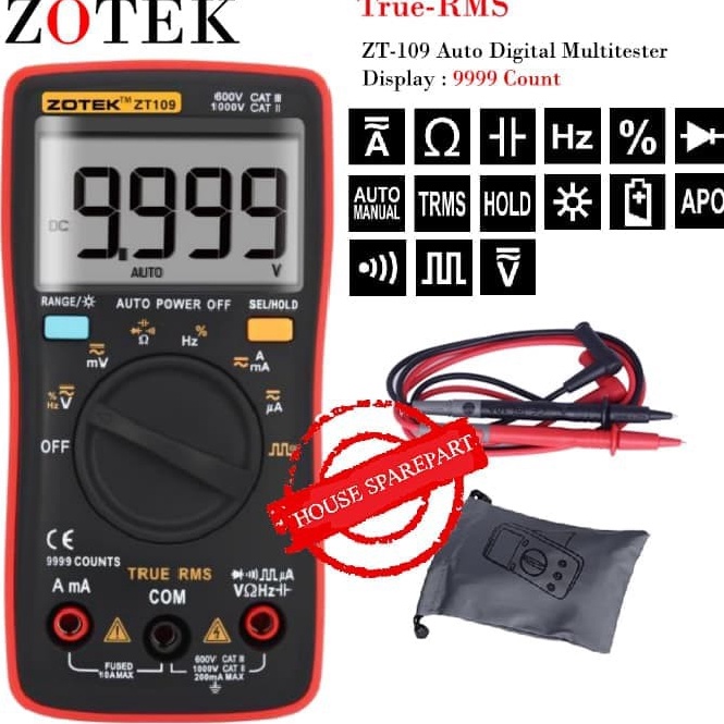 Jual Harga Murah Zotek ZT19 Multitester Multimeter Digital 9999 count ...