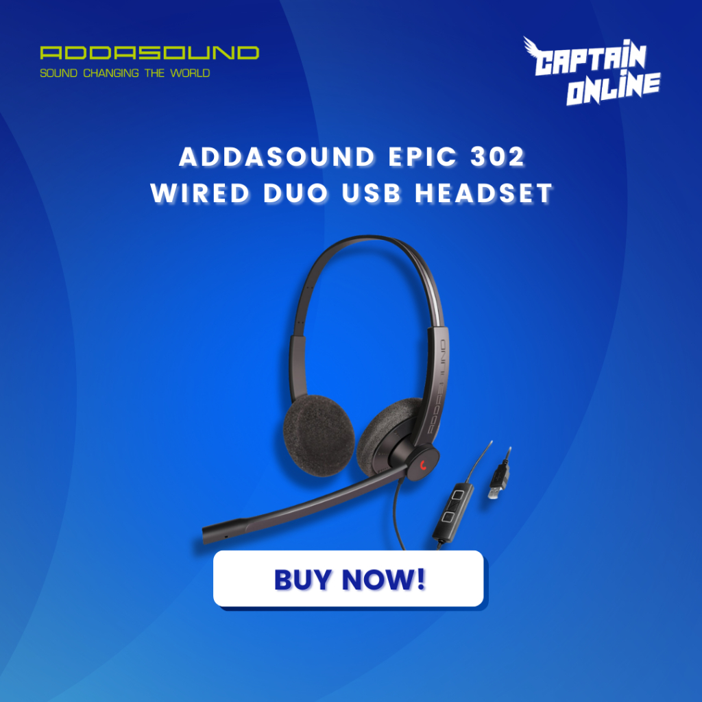 Jual Addasound Epic 302 Wired Duo USB Headset | Shopee Indonesia