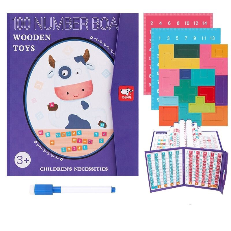 Jual Mainan Edukasi Buku Magnet Angka Magnetic Wooden Number 100 ...