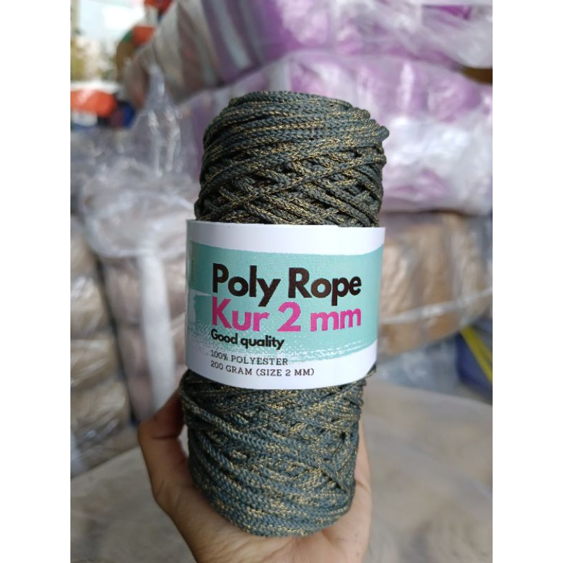Jual Benang Rajut Poly Rope 2mm (200 gram) | Shopee Indonesia