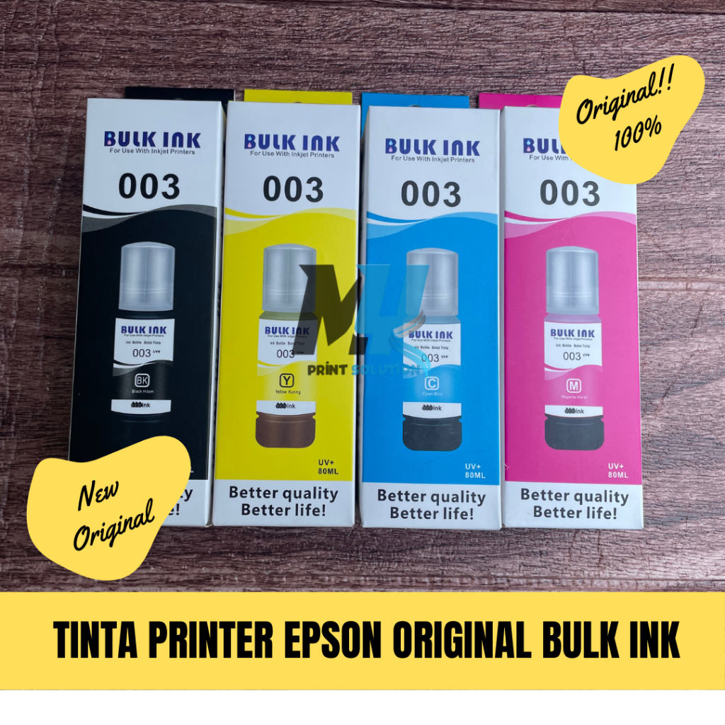 Jual Tinta Epson Original Bulk Ink L3110 L3210 L3150 L5190 L1110 L3101 ...