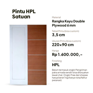 Jual Pintu HPL Terlengkap & Harga Terbaru Agustus 2025 | Shopee Indonesia