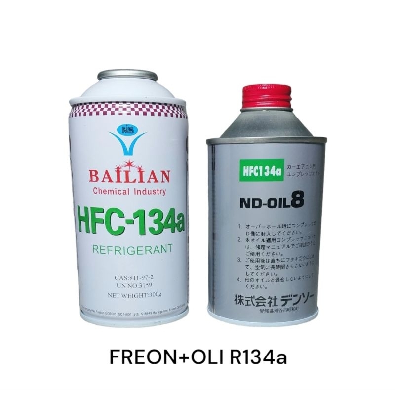 Jual PAKET HEMAT OLI KOMPRESOR AC MOBIL + FREON KALENG R134A HFC-134a ...