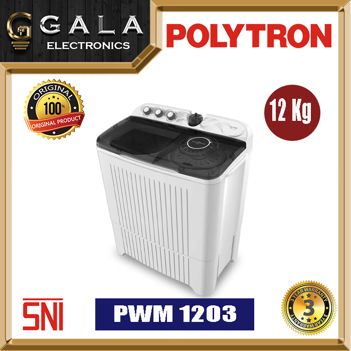 Jual Mesin Cuci Polytron PWM 1203 12 Kg Manual (2 Tabung) | Shopee ...