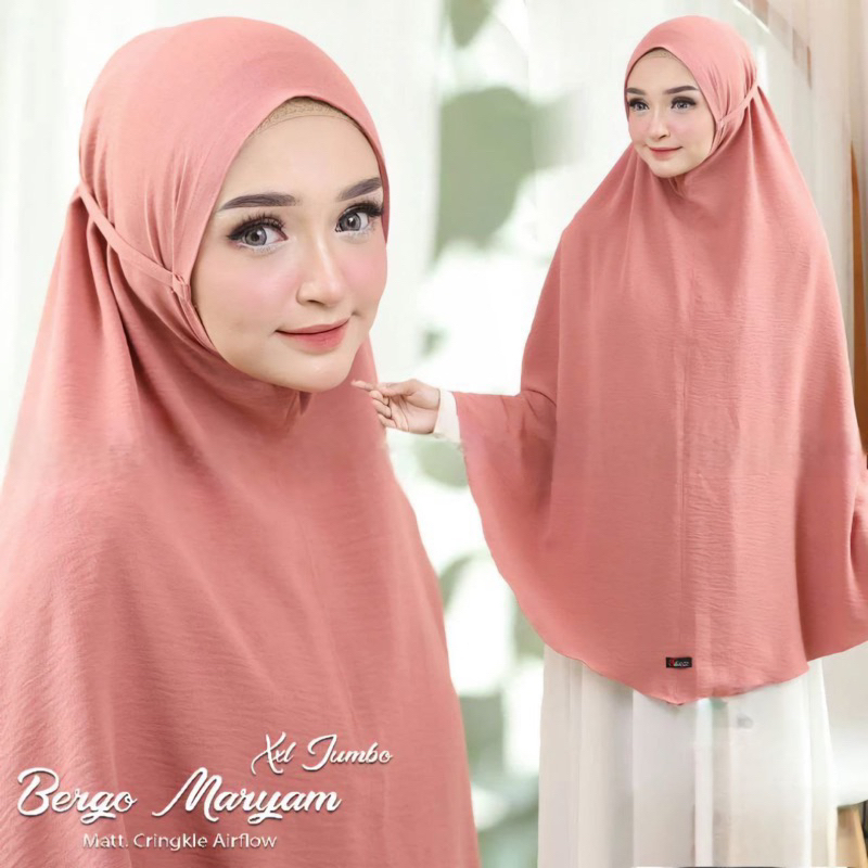 Jual MULIA HIJAB Bergo Crinkle Jumbo Premium XXL Bergo Crinkle Airflow Jilbab Crinkle Jumbo Non ...