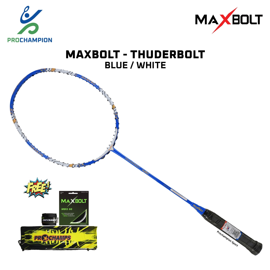 Jual New Color MAXBOLT Thunderbolt Raket Badminton Original | Shopee ...