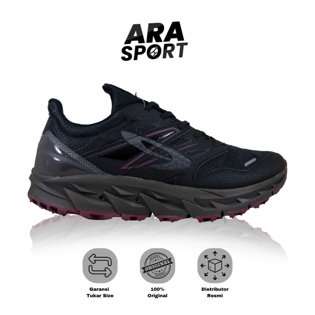 Jual SEPATU TRAIL RUNNING 910 ORIGINAL YUZA EVO - HITAM/BURGUNDY/ABU ...