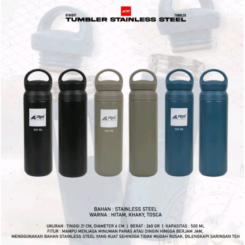 Jual Botol Minum Stainless Steel Tumbler Arei Outdoorgear | Shopee Indonesia