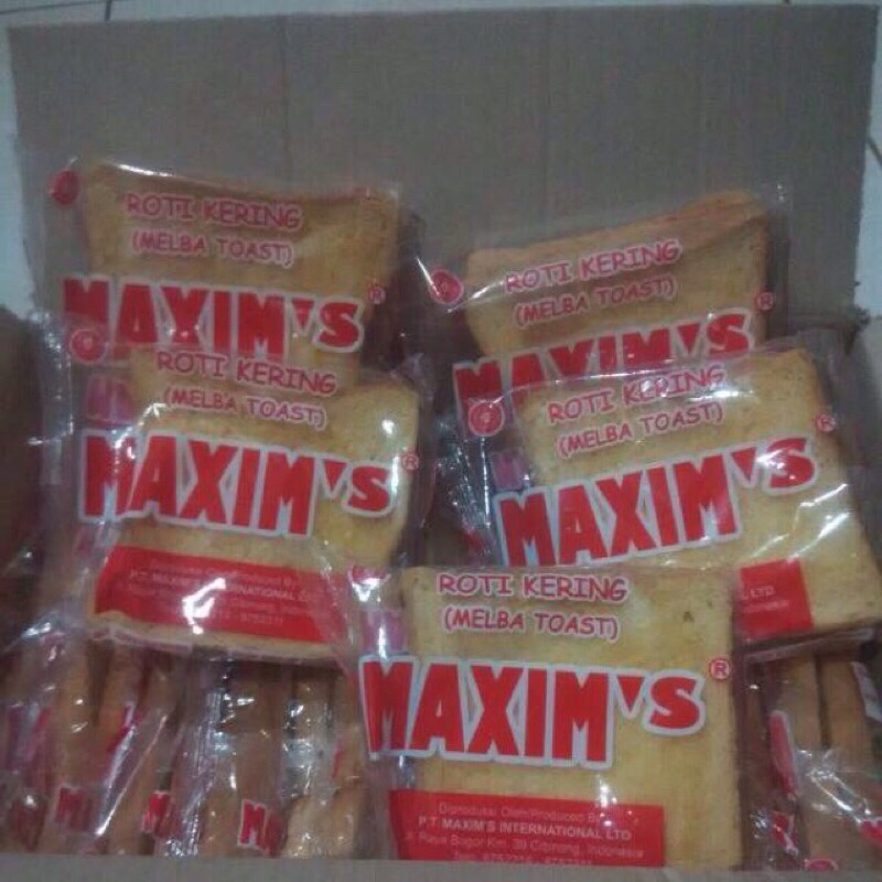 Jual PO Pre Order Roti Kering Maxim Melba Toast Maxim's 1 Dus Maxims ...