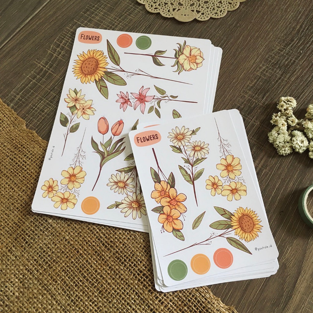 Jual Big Flower Bunga Deco Sticker Scrapbook Journal Stiker by Postale ...
