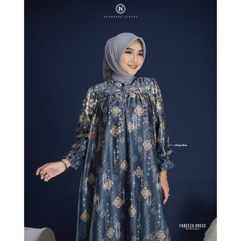 Jual FANEEZA DRESS BY NADHEERA LUXURY||BISA COD ️ GAMIS DIOR SILK NADHEERA TERBARU | Shopee ...