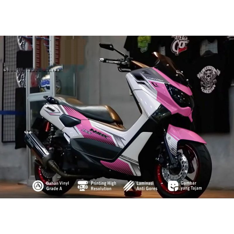 Jual stiker decal nmax old 2019 full body grafis pink putih | Shopee ...