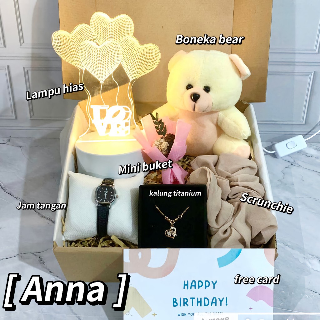 Jual [BNK1] Kado Hampers Gift Box Hadiah Ulang Tahun Perempuan Wanita ...