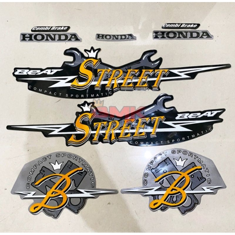 Jual striping honda beat street tahun 2020/2021 warna silver hitam ...