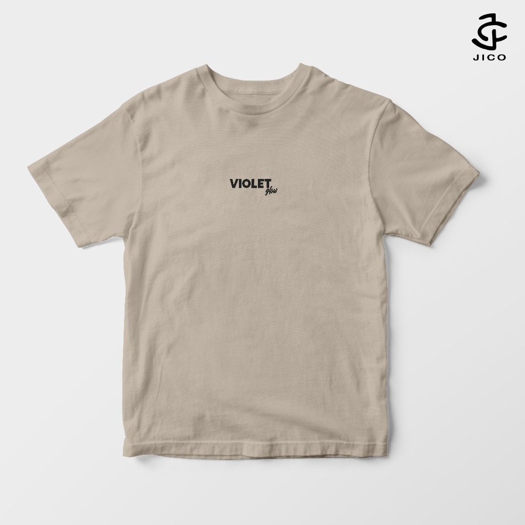 Jual Kaos Sablon Lengan Pendek Premium List Violet Glow Bahan Cotton ...