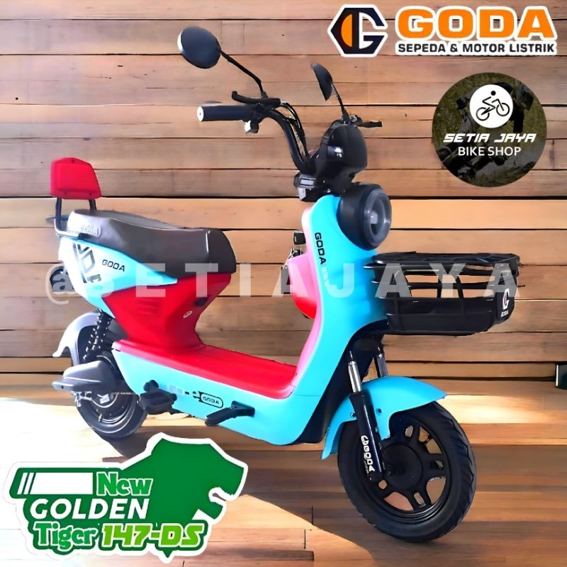 Jual Sepeda Listrik E-Bike GODA GOLDEN TIGER 147 DS 48V 12Ah 500 Watt ...