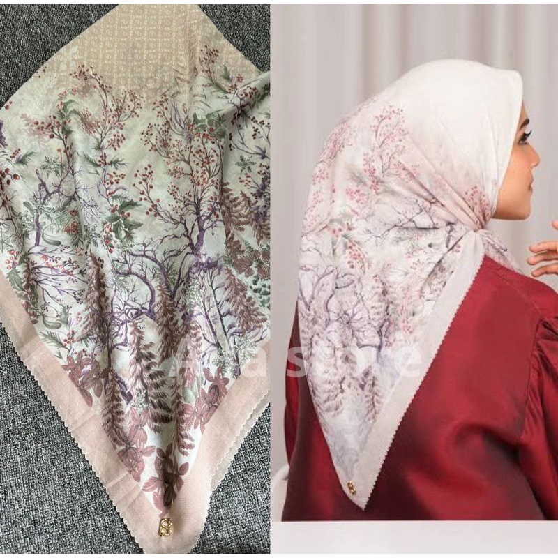 Jual Hijab Buttonscarves Jilbab Segi Empat Buttonscarves | Shopee Indonesia