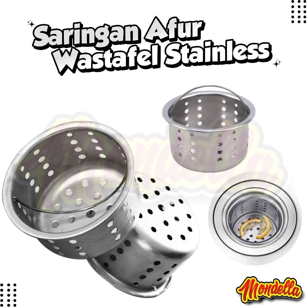 Jual Saringan Afur Wastafel Stainless Alat Penyaring Kotoran Sink Anti ...