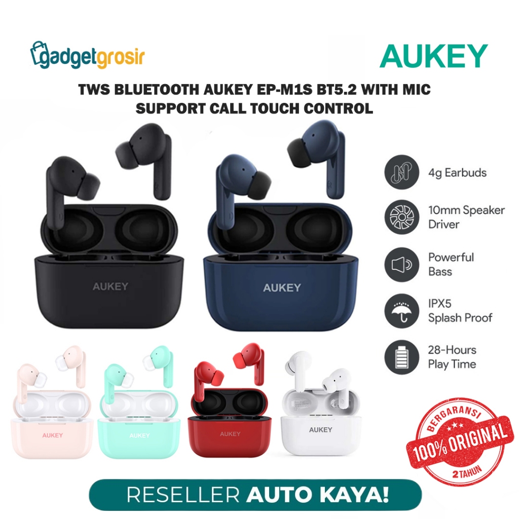Jual TWS Aukey EP-M1S Move Series Mini S Bluetooth Headset True ...