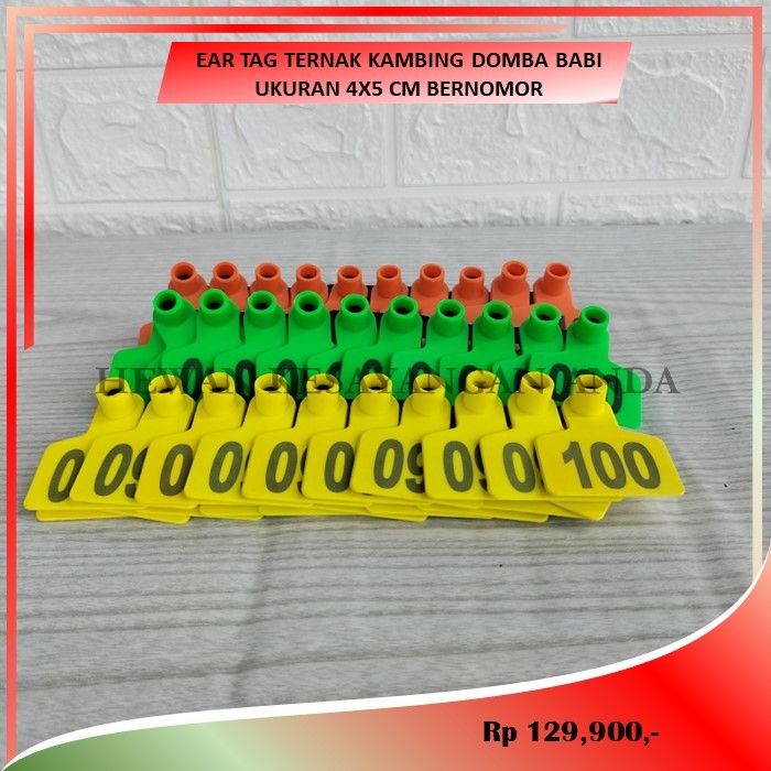 Jual Eartag Kambing Babi Domba Nomor 001-100 Ear Tag Sapi Penanda ...