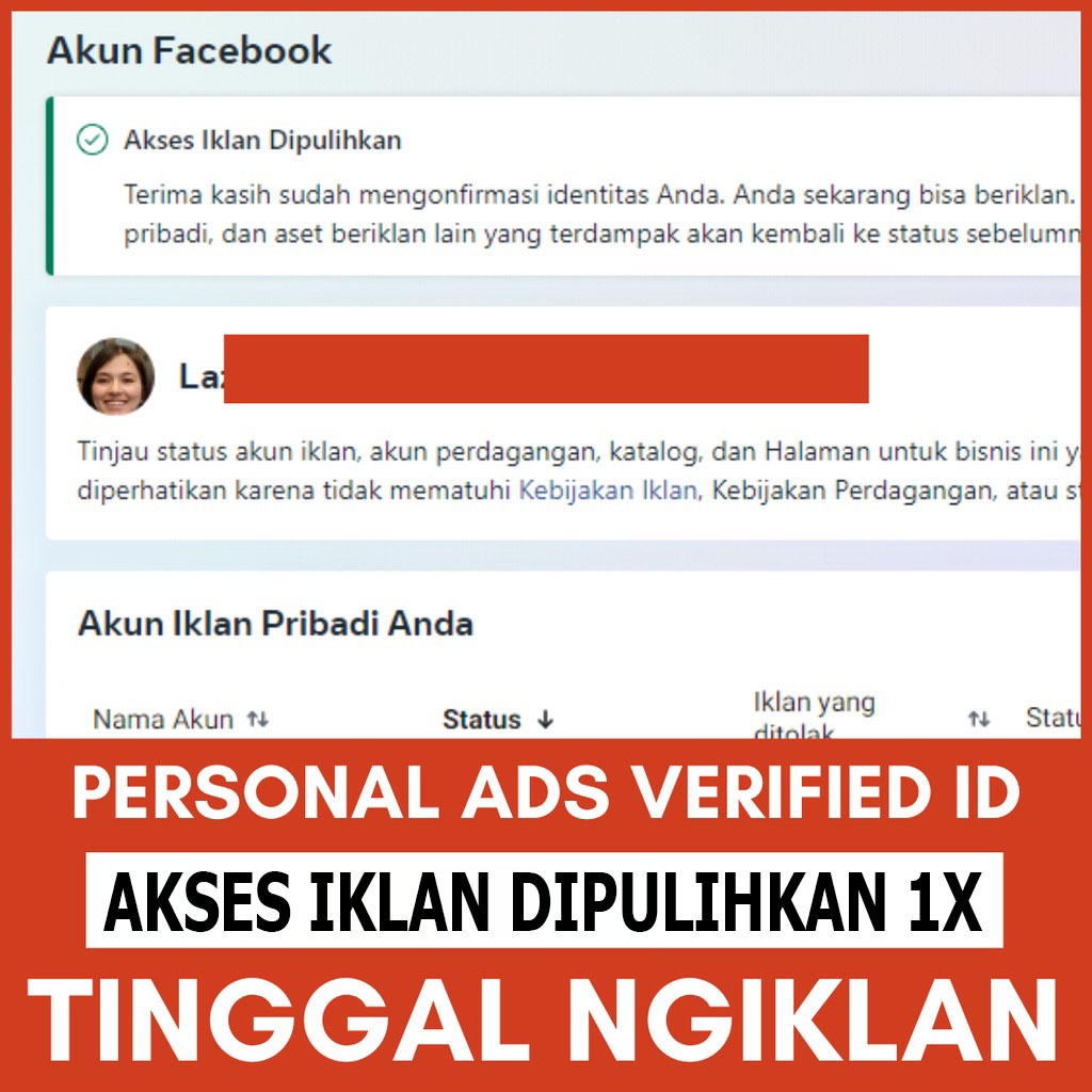 Jual Akun Facebook Ads Dipulihkan Dan Sudah Verifikasi ID | Shopee ...