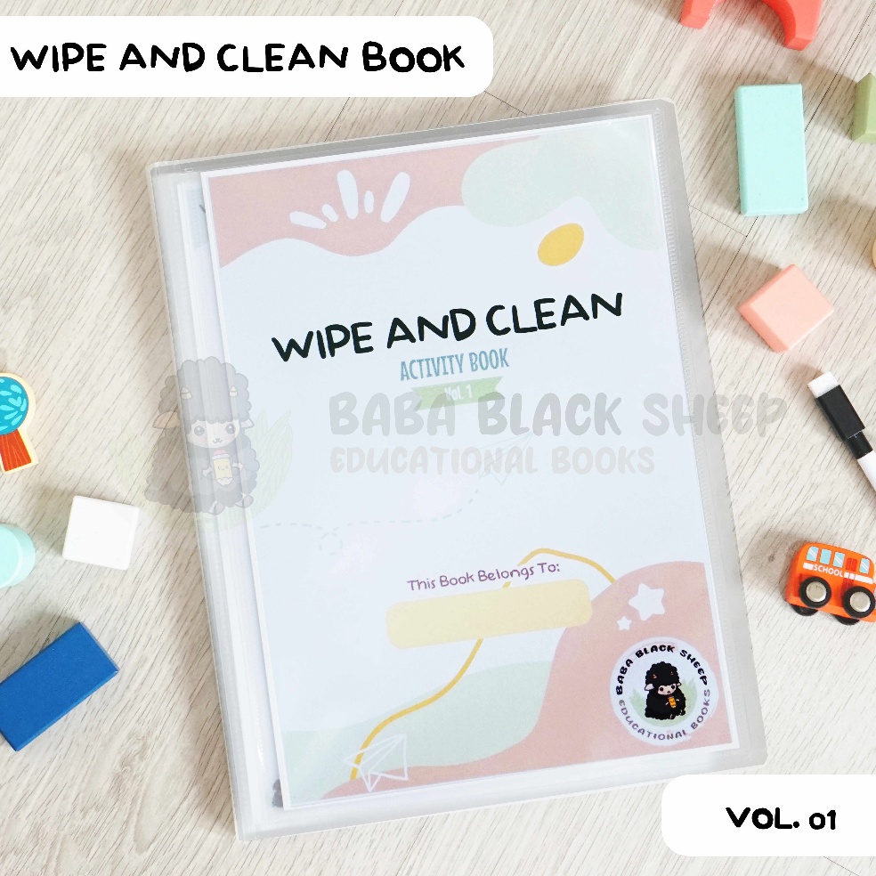 Jual ART B79B Activity Book Wipe Clean Vol1 Worksheet Edukasi Aktivitas ...
