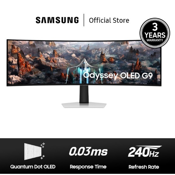 Jual SAMSUNG Odyssey OLED G9 49" G93SC Dual QHD 240Hz Curved Gaming ...