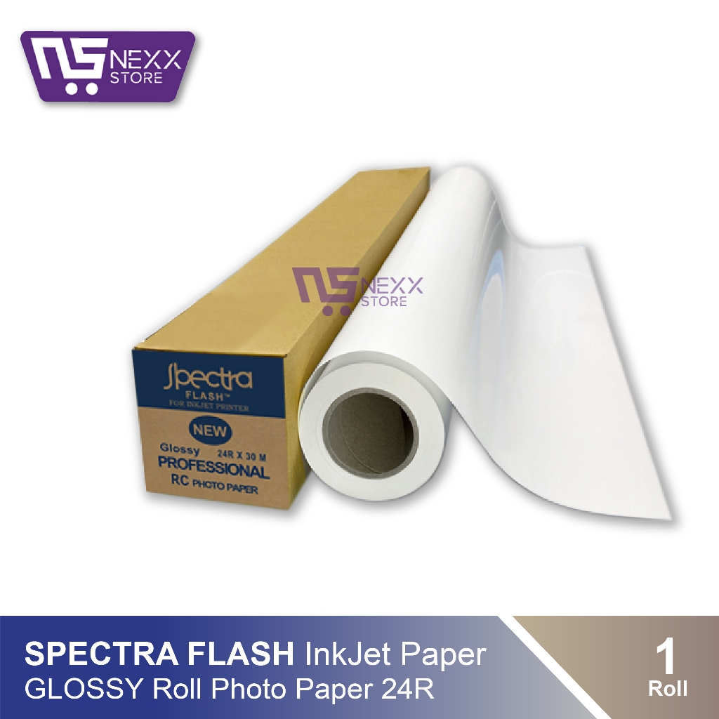 Jual SPECTRA Inkjet Paper ROLL - 24 inch ( GLOSSY ) | Shopee Indonesia