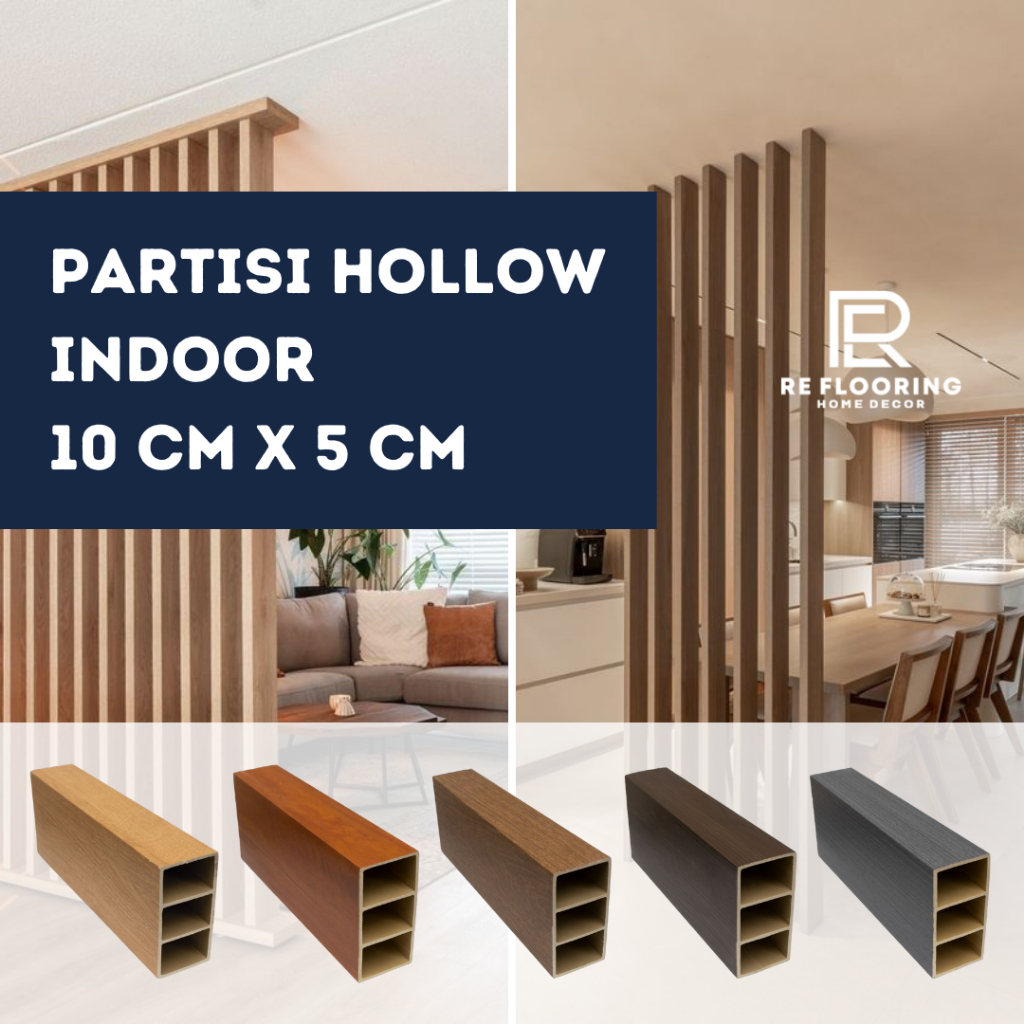 Jual Partisi Hollow Indoor PVC 10 cm x 5 cm - Kisi Kisi / Pembatas ...