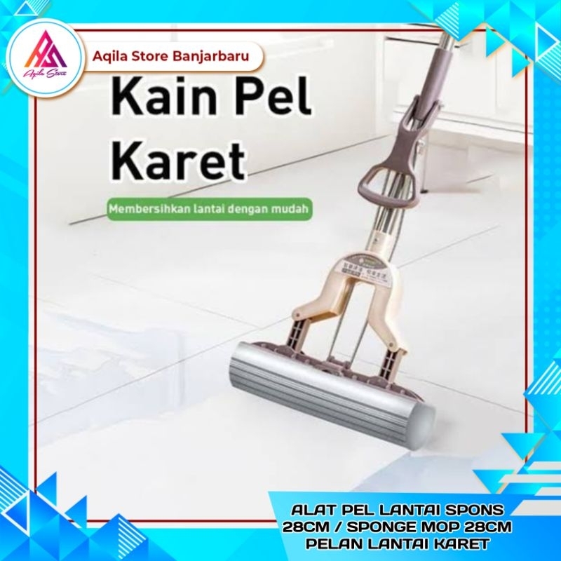 Jual Alat Pel Lantai Spons 28cm / Sponge Mop 28cm Pelan Lantai Karet ...