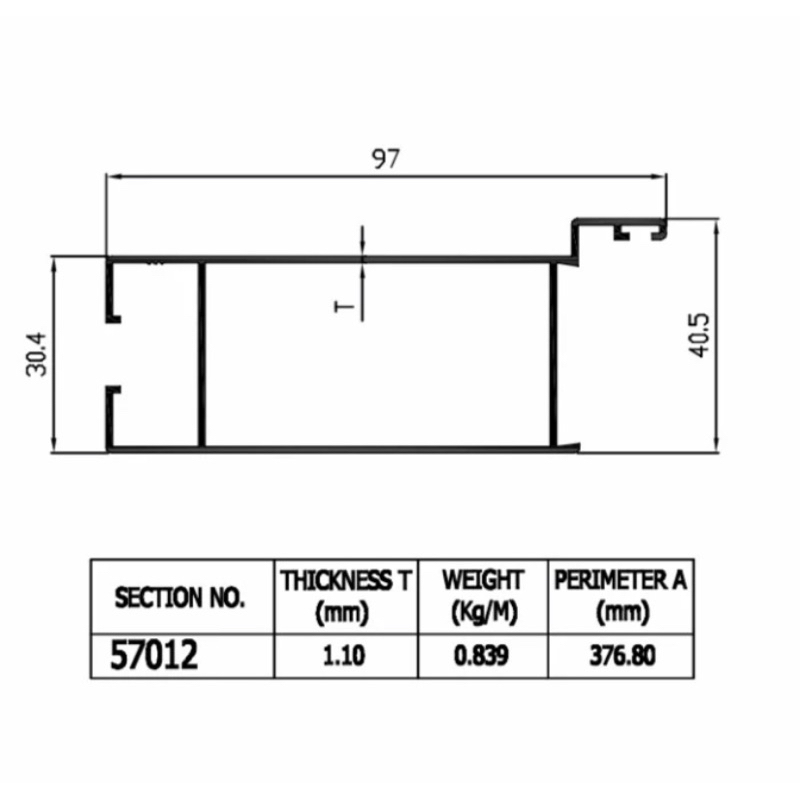 Jual Aluminium Dacon Folding Door 57012 Tiang Kait Karet Panjang 5m ...
