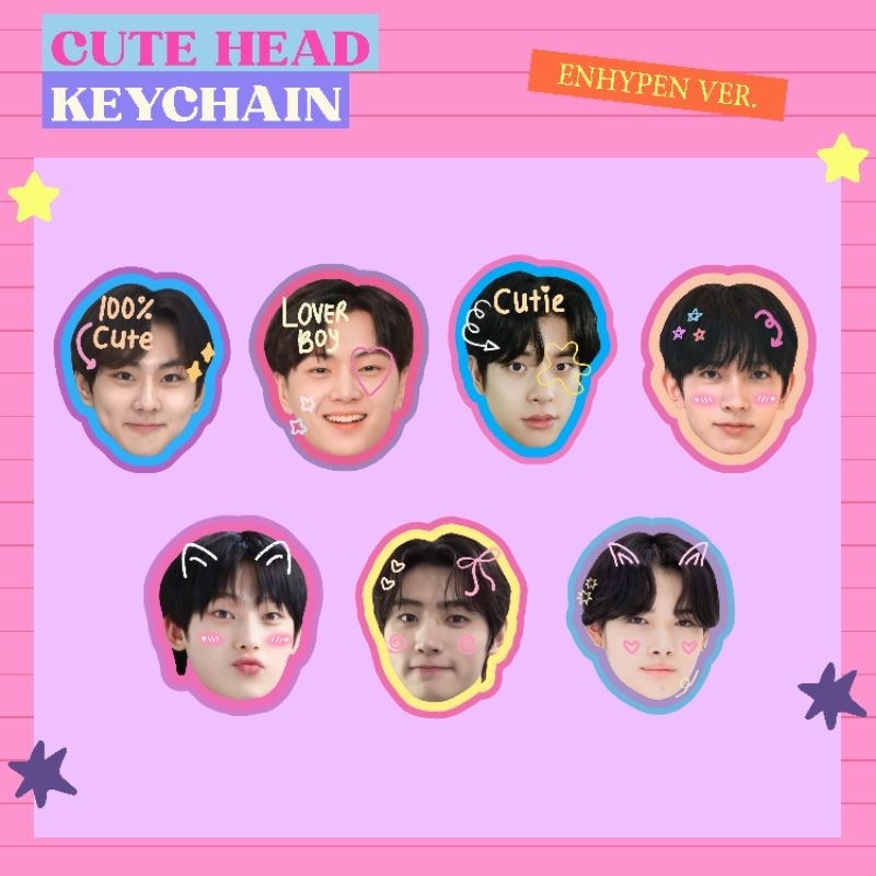 Jual ENHYPEN CUTE HEAD KEYCHAIN | Shopee Indonesia