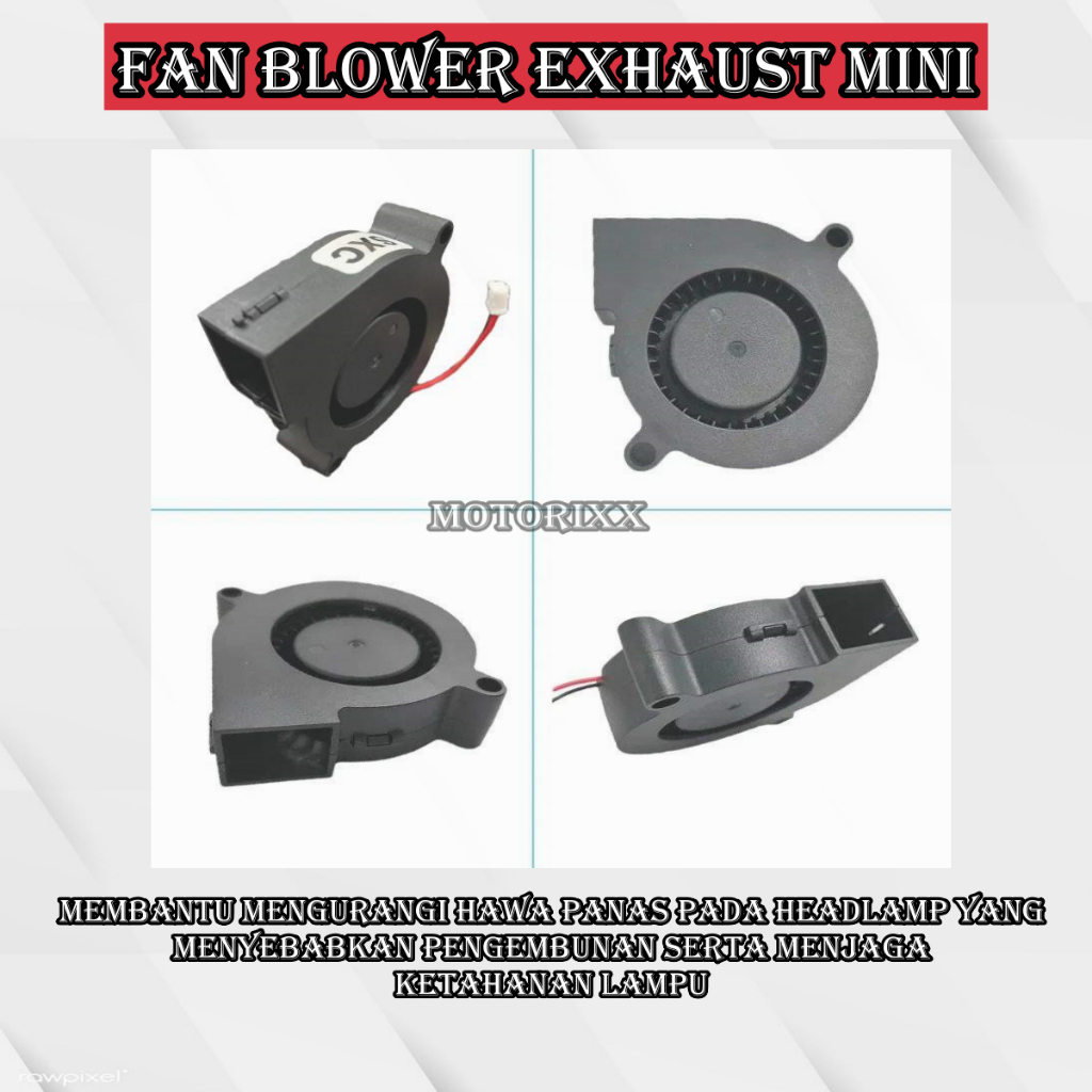 Jual Premium Exhaust Mini Blower Fan Model Keong 12V | Kipas Pendingin ...