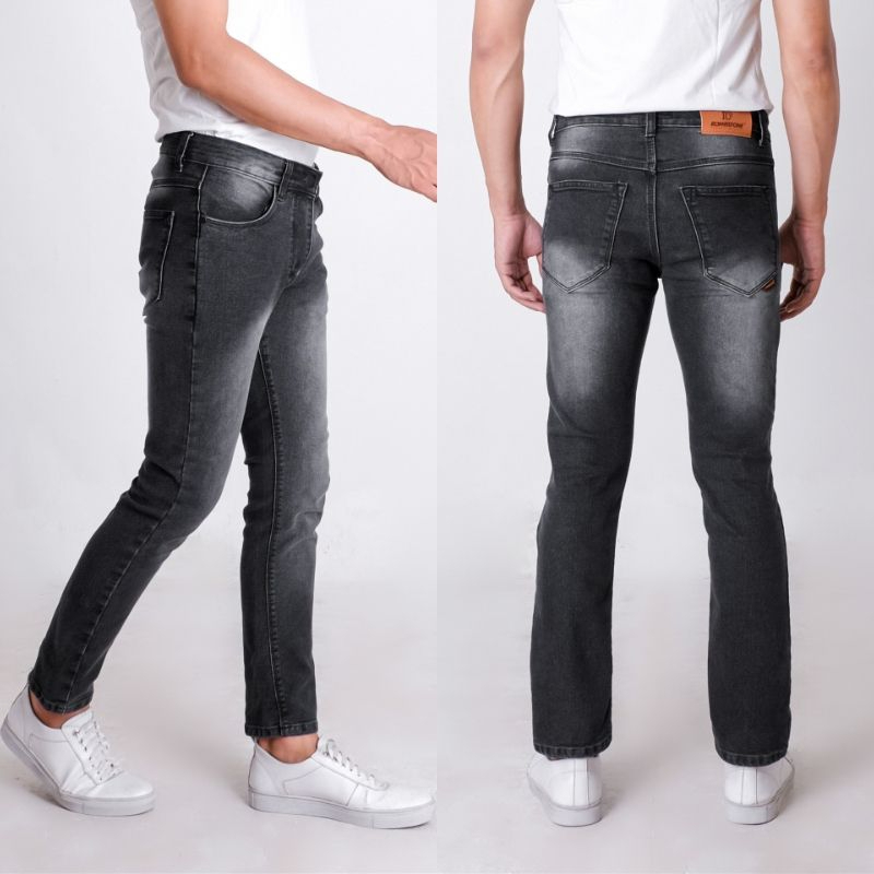 Jual Celana Panjang Jeans Denim Pria Hitam | Shopee Indonesia