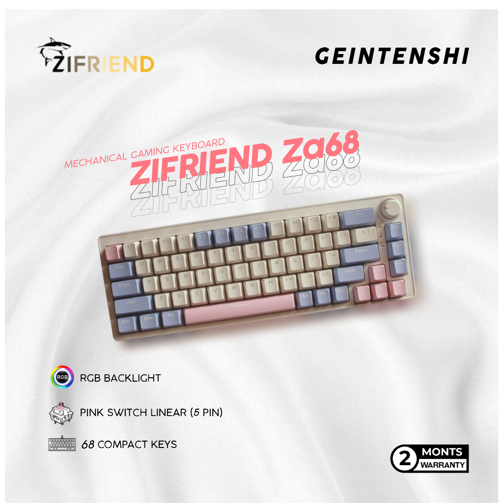 Jual ZIFRIEND ZA68 Mechanical Gaming Keyboard 5pin Hotswap Rgb Backlit ...