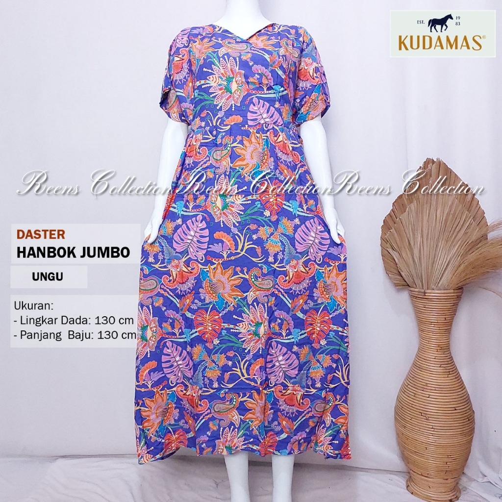 Jual Batik Kuda Mas Longdress Hanbok Jumbo | Daster Selempang Big Size ...