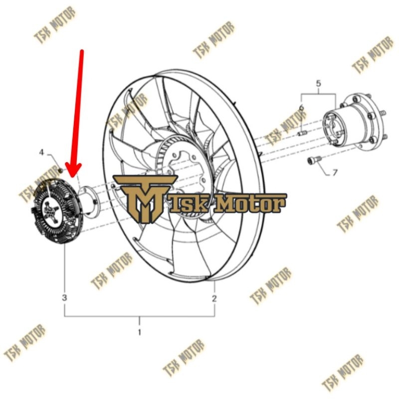 Jual Fan clutch sarang tawon V1 (non electronic) mercy axor 2528C/CH ...