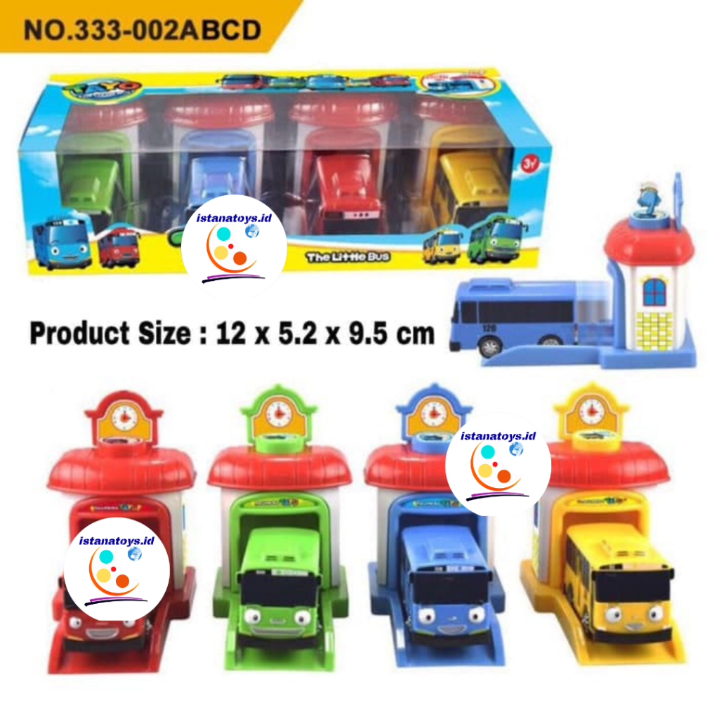 Jual ID Mobil Tayo Garasi 4Pcs No.333-002- KADO MAINAN MOBIL TAYO ...
