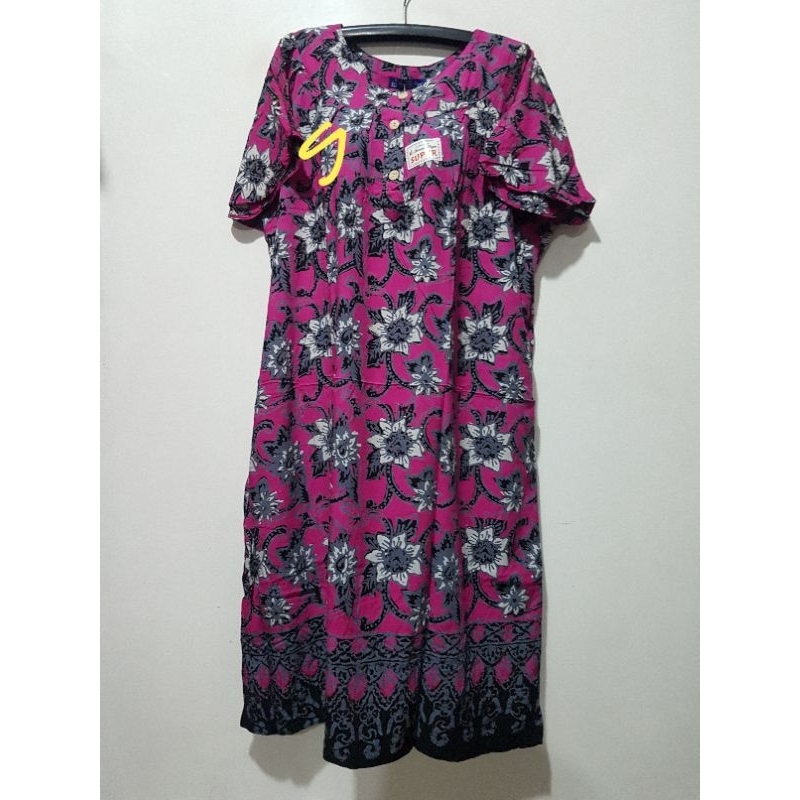 Jual YULI - DASTER KENCANA UNGU CETAK 46 JUMBO LD 140 PB 110 CM BATIK ...