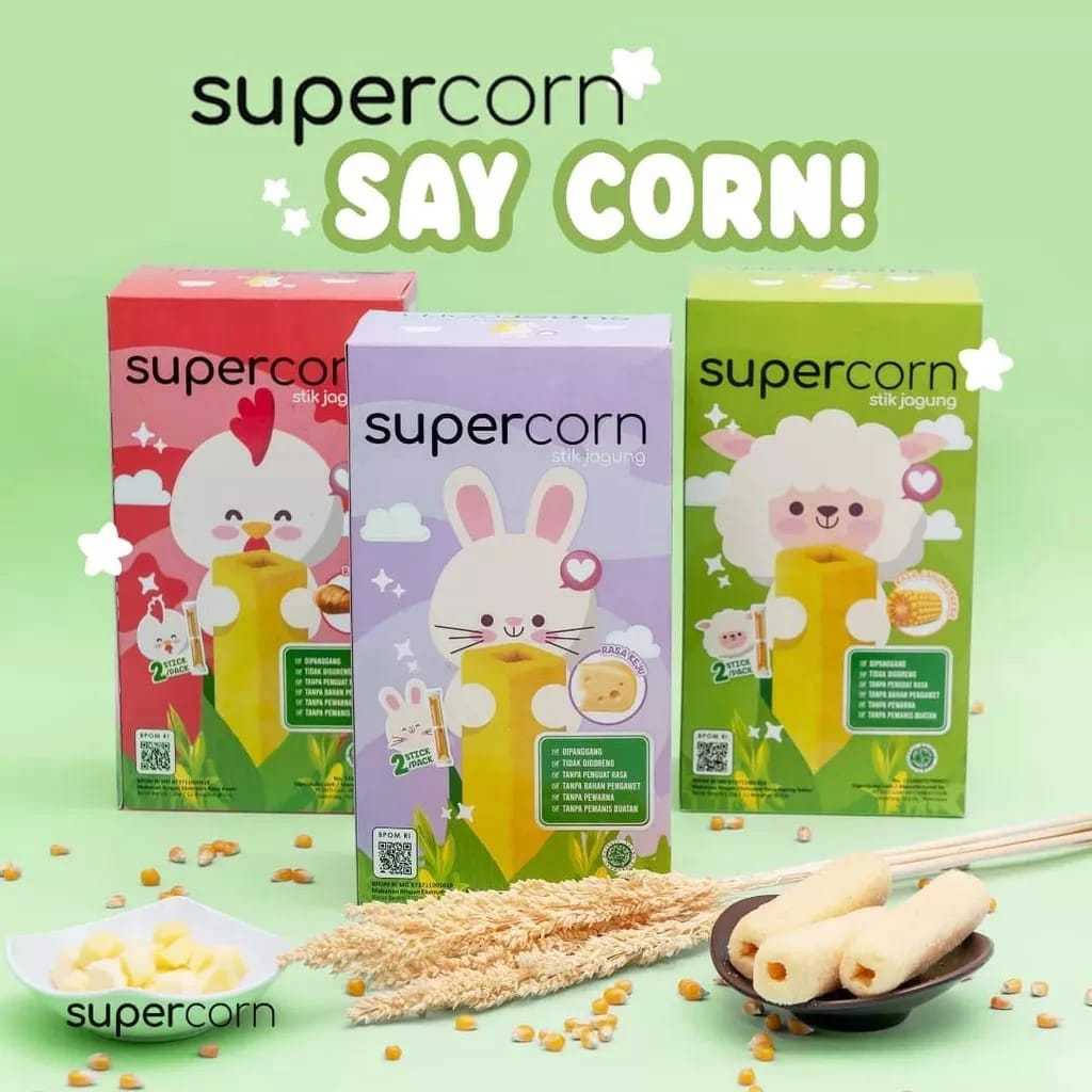 Jual Supercorn Stik Jagung 12 pcs / Super Corn / Snack Cemilan Anak NON ...