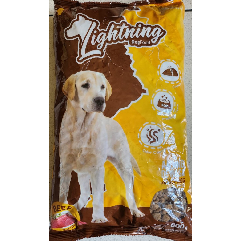 Jual MAKANAN ANJING LIGHTNING DOG 800 GR (FRESHPACK) | Shopee Indonesia