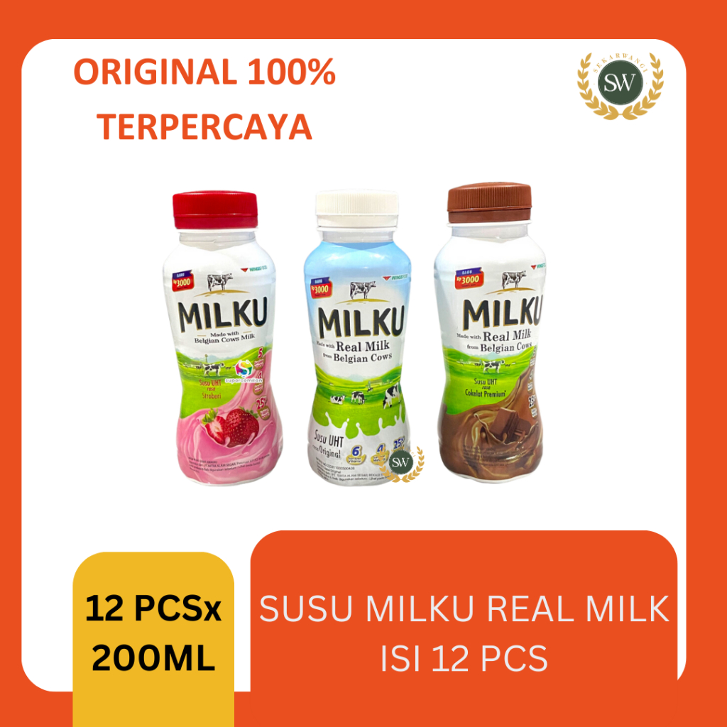 Jual SUSU MILKU VARIAN RASA-PER DUS- ISI 12PCS X 200ML) | Shopee Indonesia