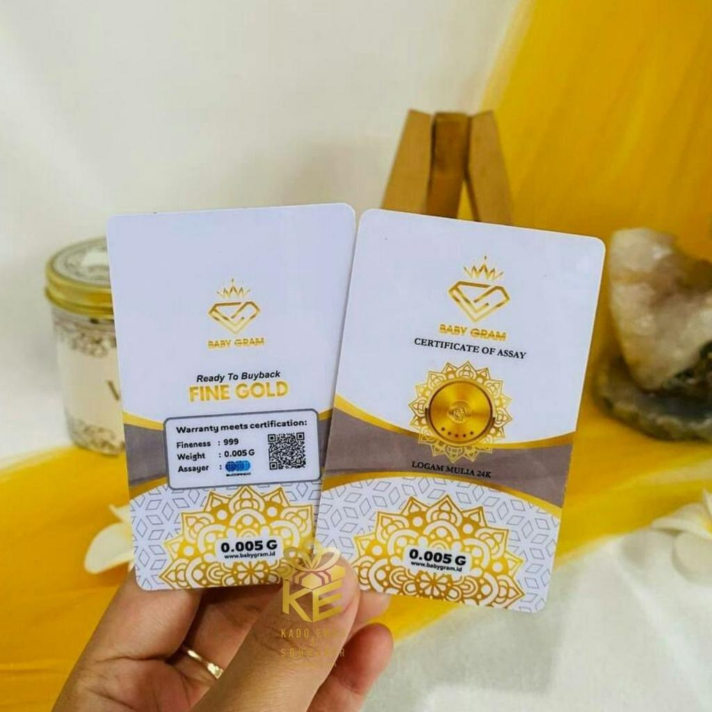 Jual BABY GRAM NEW REGULER SPECIAL 0,005 GRAM SOUVENIR EMAS 24 KARAT ...